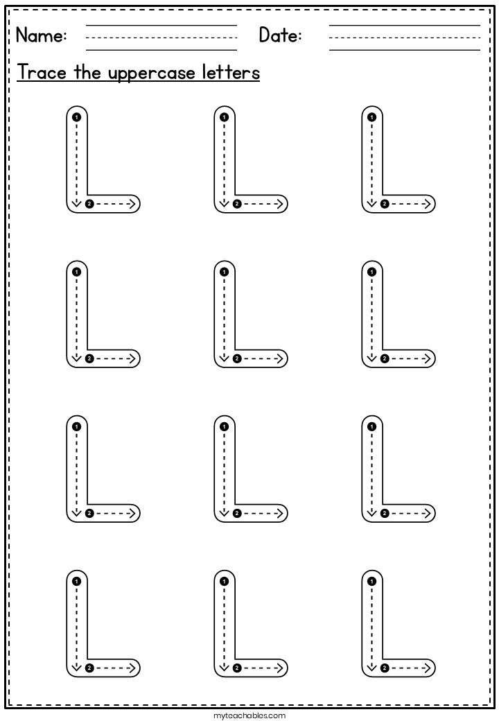 Alphabet Tracing | Letter Ll