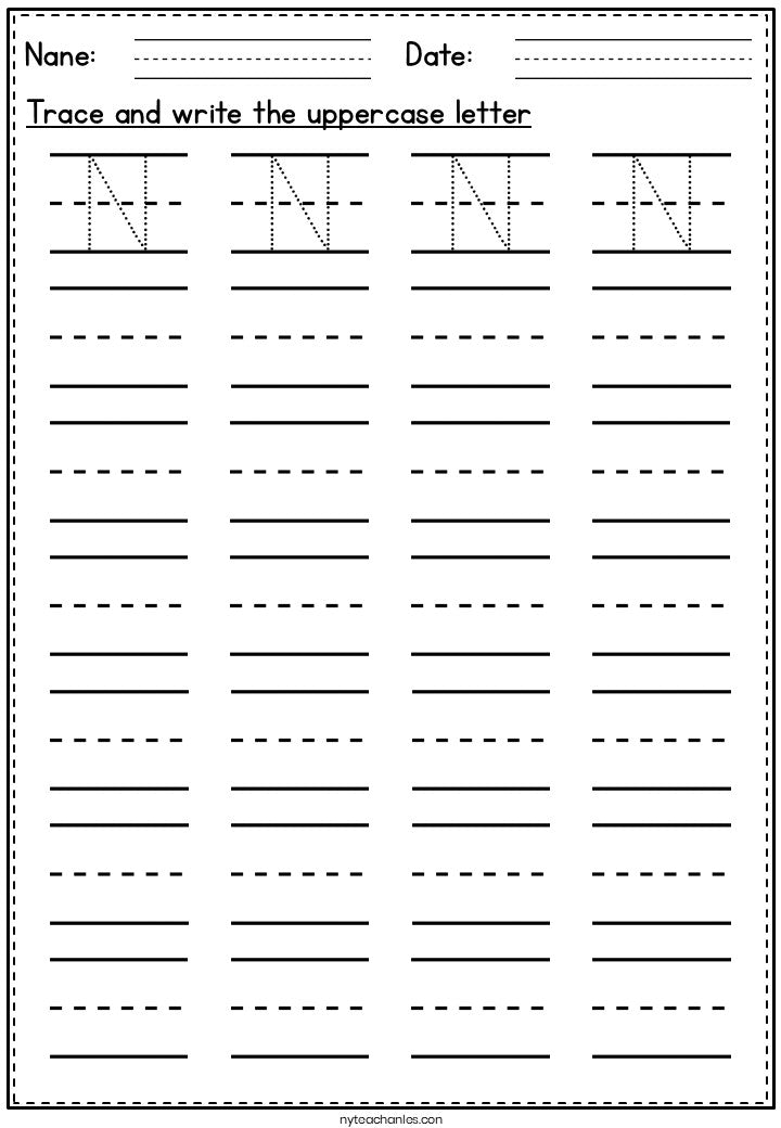 Writing Practice | Letter Nn